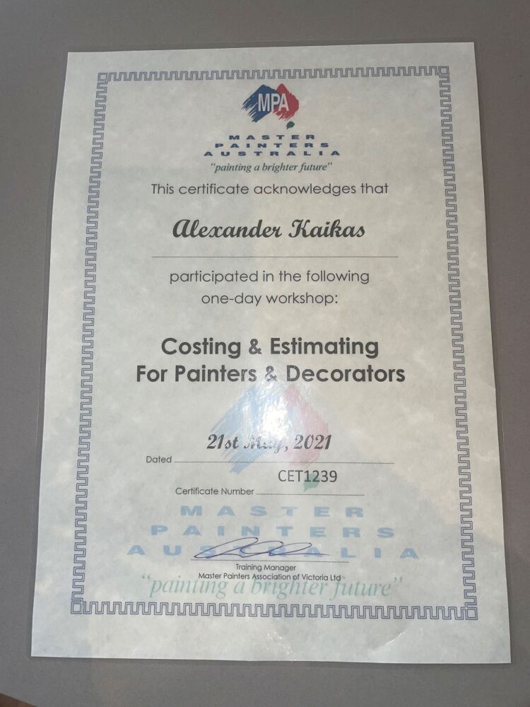 Certificates - NARLS Painters & Decorators